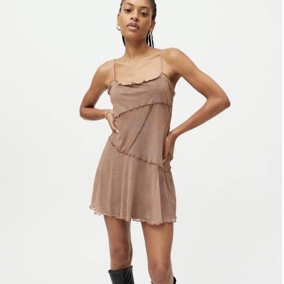 Urban Outfitters | Dresses | Brown Sheer Two Layer Dress | Poshmark